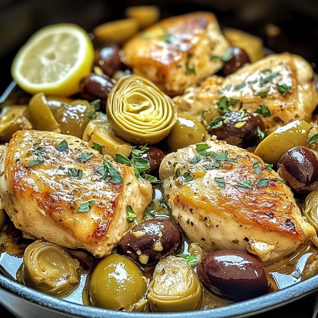 Mediterranean Lemon Chicken with Artichokes & Olives – Bright, Savory ...