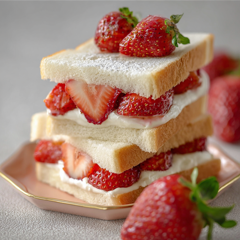 Classic Japanese Strawberry Sandwich (Fruit Sando) – Pillowy Bread ...